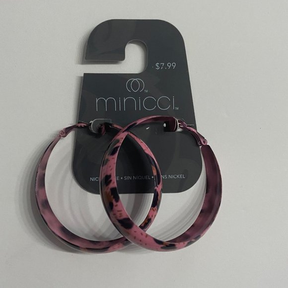 Minicci | Jewelry | Final Price Minicci Pink Leopard Print Earrings ...